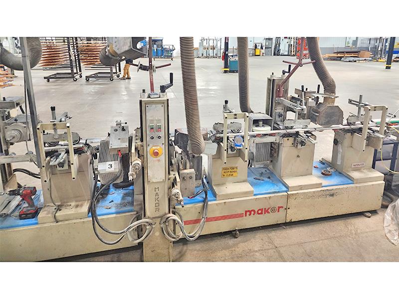 6" Makor #LTSI/6, feed thru moulding profile sander, 6-sta., 6" width ...