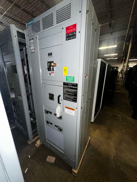 1200 Amp. Siemens, UPS Paralleling Switchboard, 480V 1200A SB3 REV.A ...