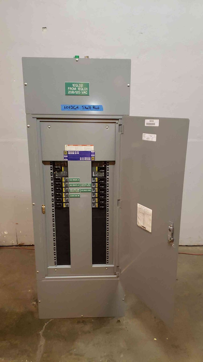 225 Amp. Square D, HCN74TSD, I-Line Panelboard, (14) breakers, 4 Wire ...