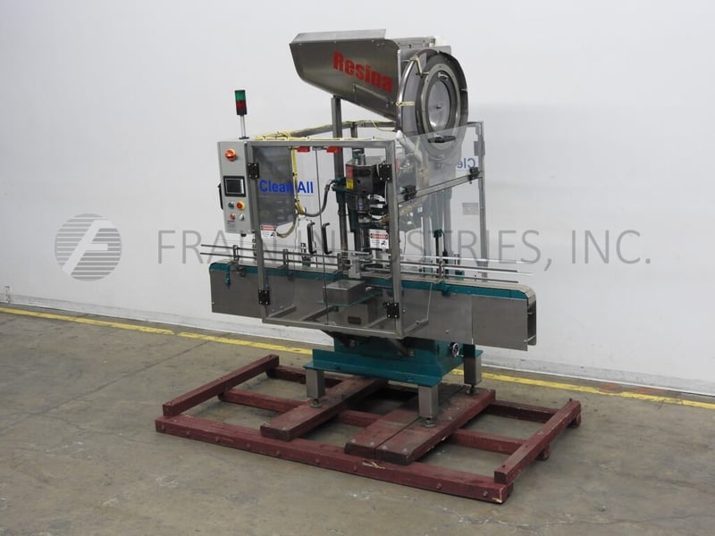 Resina #S30, automatic single head chuck capper, 20-55 container/min., control panel has touch ...