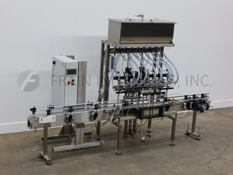 E-Pak, 8-head, inline, Stainless Steel, time based gravity filler, 1 oz ...