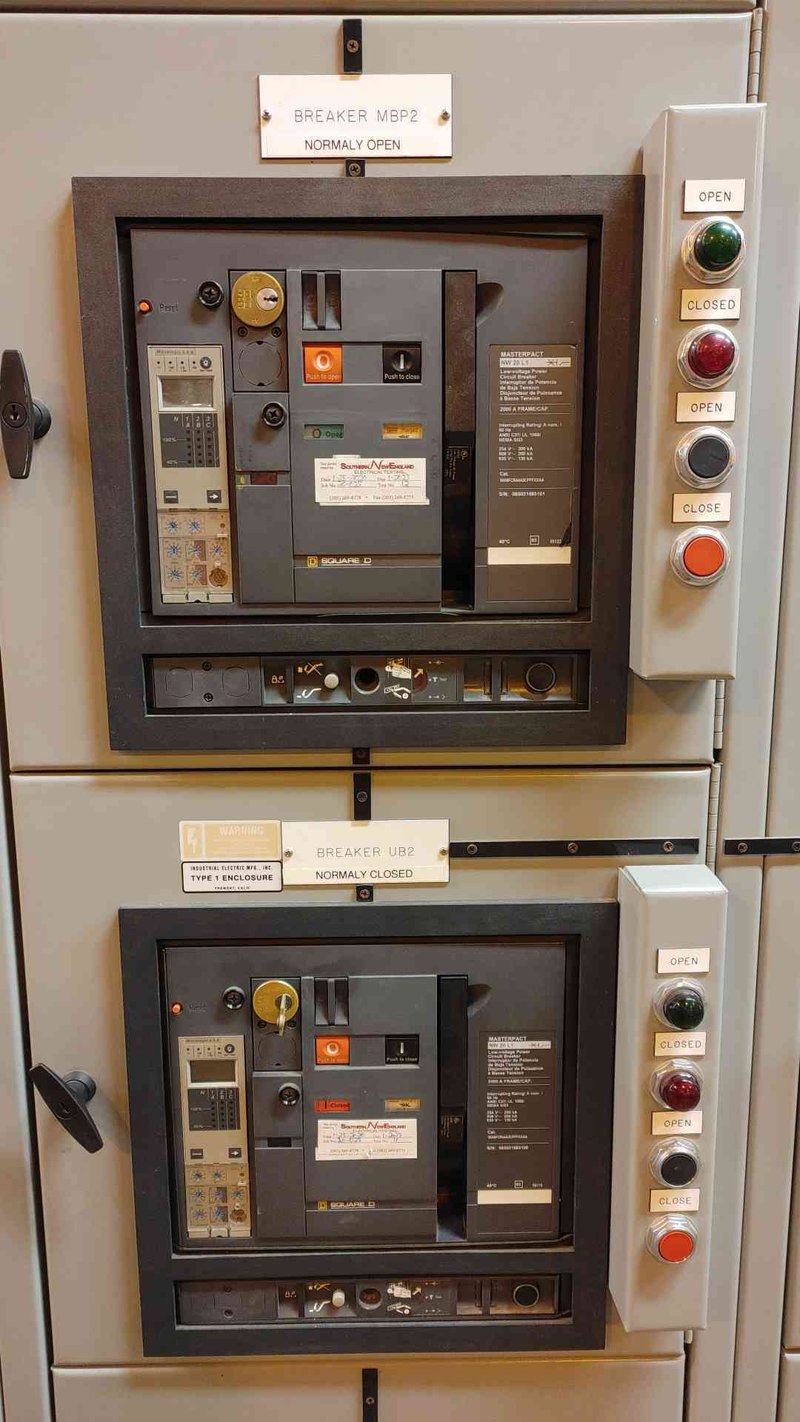 Square D #Masterpact, switchgear 3 section 2 breaker with Power Logic ...