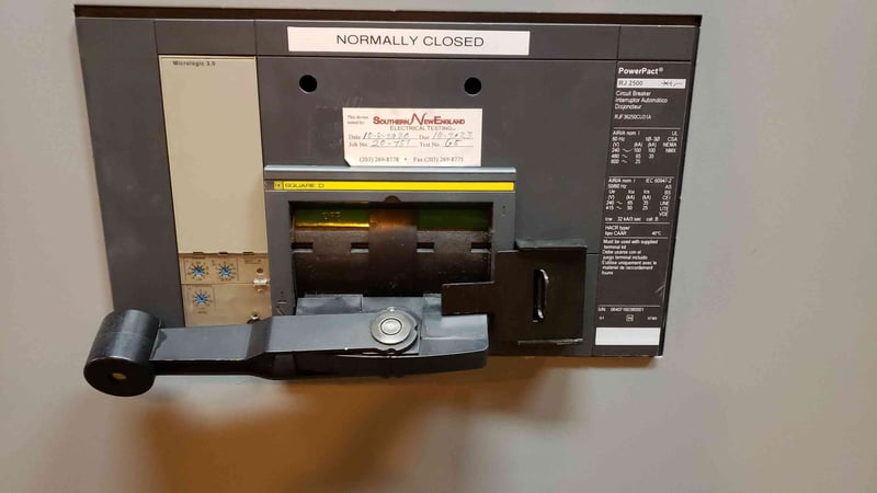 Square D #RJ2500 PowerPact main breaker RJF36250CU31A & ground fault ...