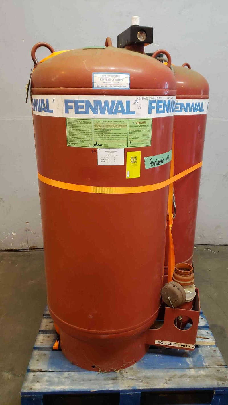 735 lbs. Fenwal, Fire Suppression Tank, FM-200 Agent, 130 F max temp ...