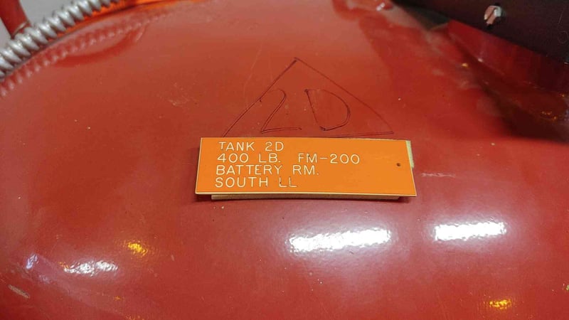 400 lbs. Fenwal, Fire Suppression, FM-200 Agent, 130 F max temp., 360 ...