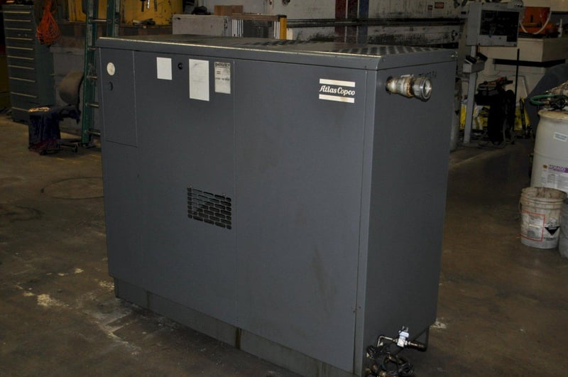 40 HP Atlas Copco #GX30FF, rotary screw / sliding vane air compressor ...