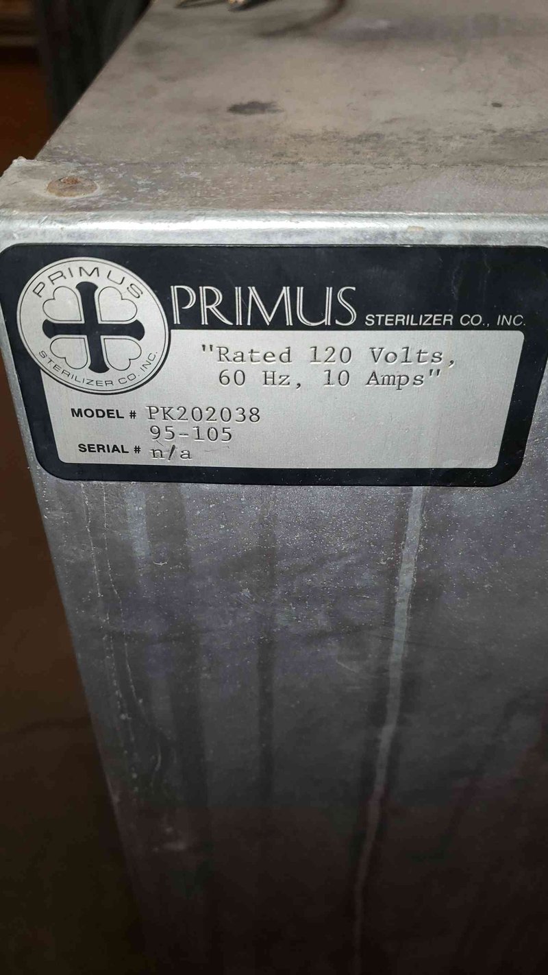 Primus Sterilizer Co. #PK20203895-105, Autoclave, 53" L x 33" width x ...