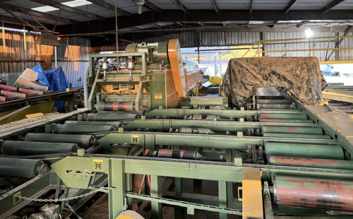 Cooper Optimized Gang Saw & Edger, Both set up inline and ready to be ... Cooper Optimized Gang Saw & Edger, Both set up inline and ready to be ...