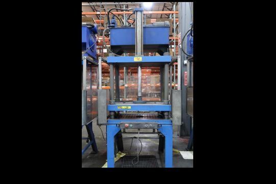 50 Ton, Custom, 4-post hydraulic press, 24" stroke, 28" daylight, 35 ...
