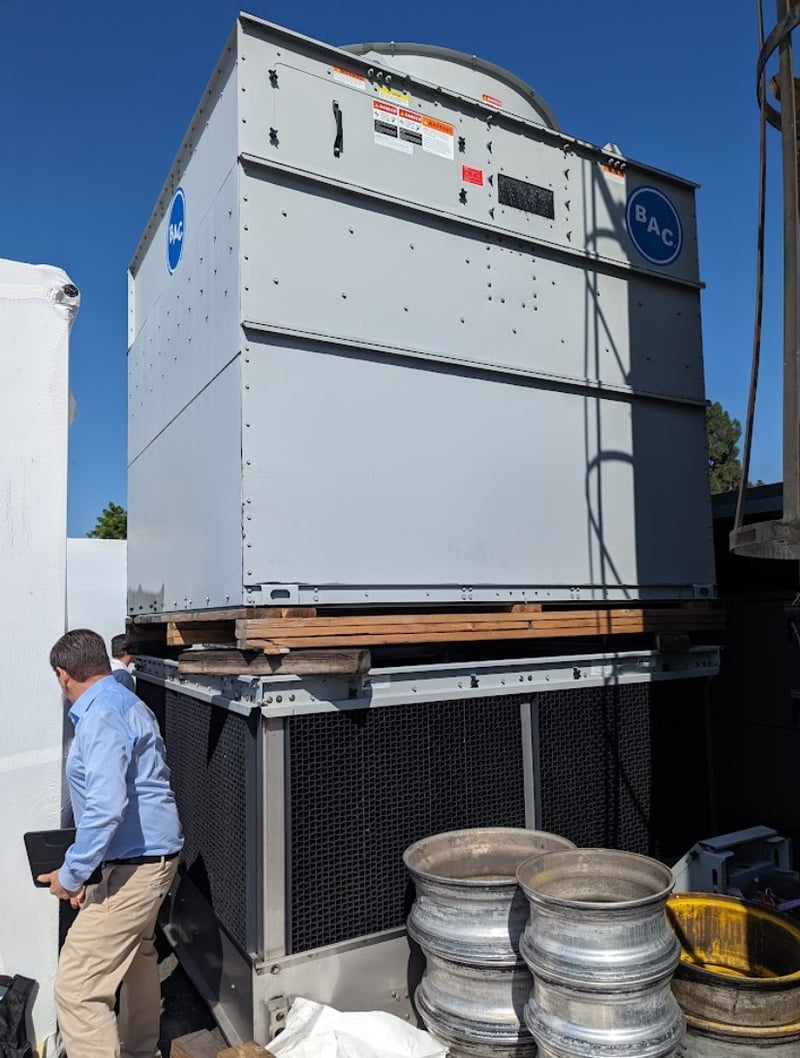 300 Ton, BAC #PT2-0809A-3L1/Q, stack cooling tower, new never used For ...