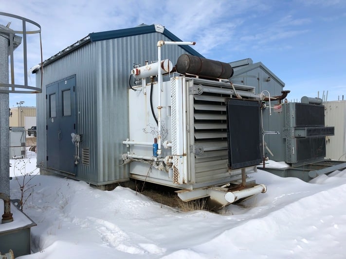 71 HP Kobelco #16LV, screw compressor, Caterpiller G3304 NG engine ...