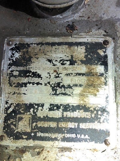 650 HP Superior Product #MW-62, reciprocating compressor, Superior 6G ...