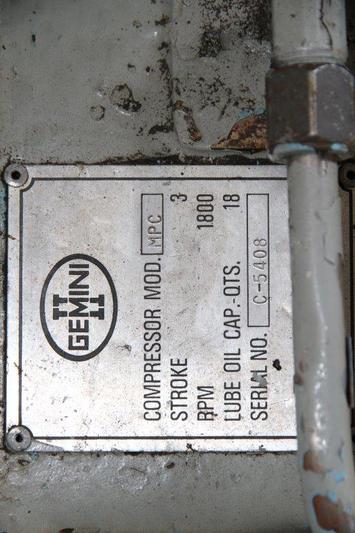 68 HP Arrow #330, reciprocating compressor, Gemini MPC NG engine, 1997 ...