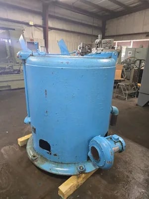 Barrett #1101-SE, chip spinner, equipped with lifter & exit tank, chip ...