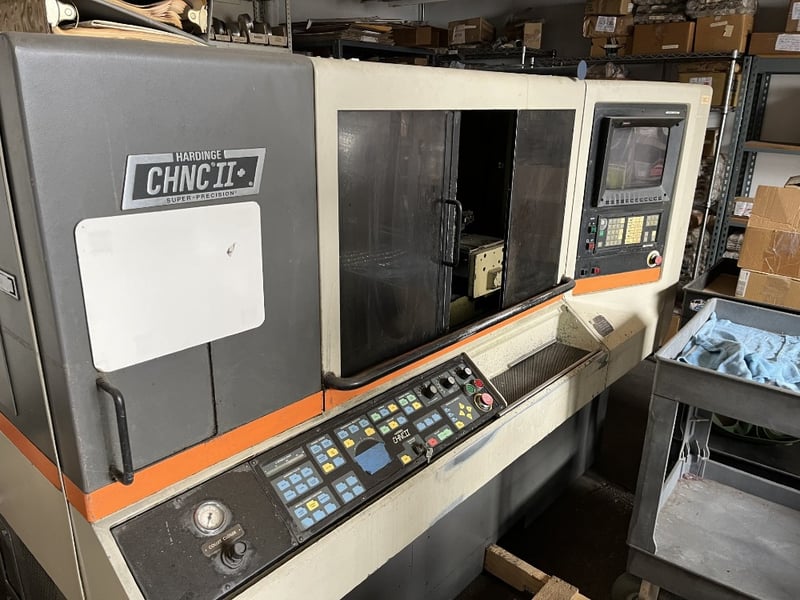 Hardinge #CHNC-II, CNC turret lathe, Fanuc Control, 8 station turret ...