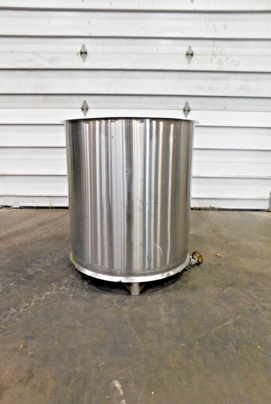 100 gallon Stainless open top tank, 33" straight side, 32" diameter, (2 ...