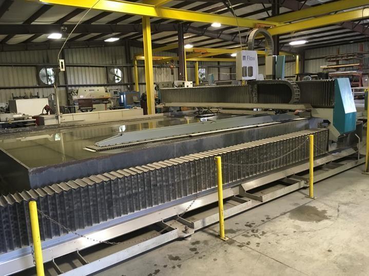 Flow Mach 4 4080B, waterjet cutting system, 13' X, 22' Y, 12" Z, 100 HP ...