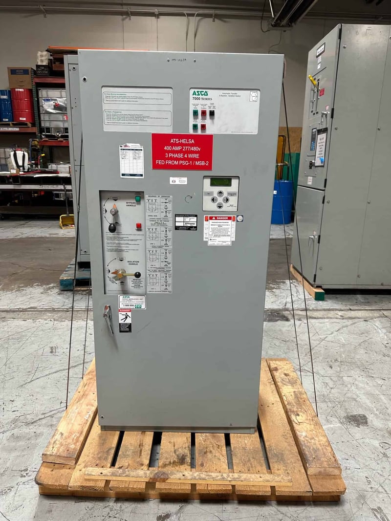 400 Amp. ASCO E07ATBC30400N50C, automatic transfer switch with ISO ...