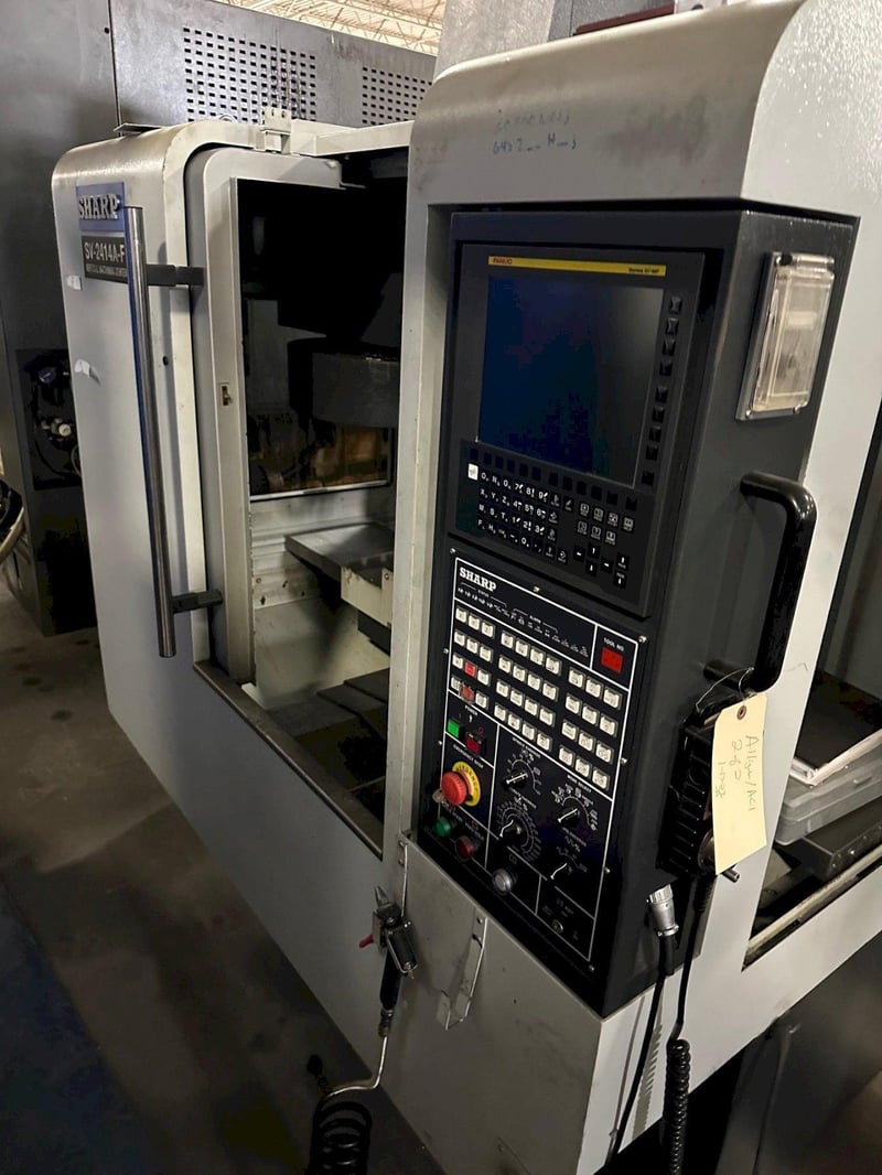 Sharp #SV-2414 A-F, 16 automatic tool changer, 24" X, 14" Y, 18" Z, 8000 RPM, #40, Fanuc Oi-MF ...