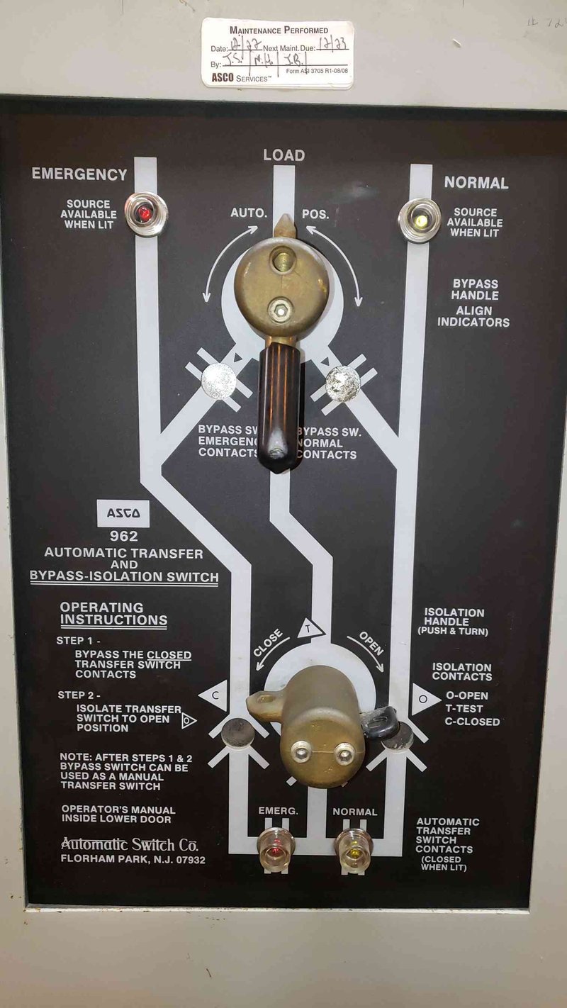 800 Amp. ASCO, automatic transfer switch Automatic Transfer Switch ... 800 Amp. ASCO, automatic transfer switch Automatic Transfer Switch ...