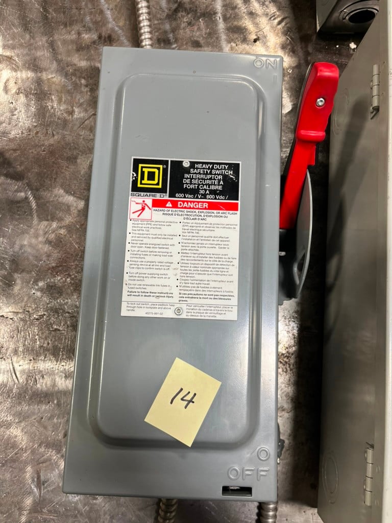 30 Amp. Square D, fused disconnect for Sale | Surplus Record