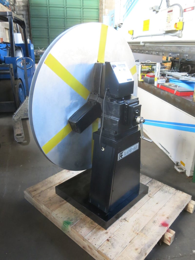 500 lb. Rapid-Air #56A, motorized uncoiler, 6" width, 36" outside ...