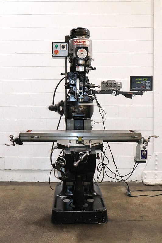 Vectrax #CL, vertical mill, 9" x48" tbl., 3 HP, 31" X, 12" Y, 5" Z ...