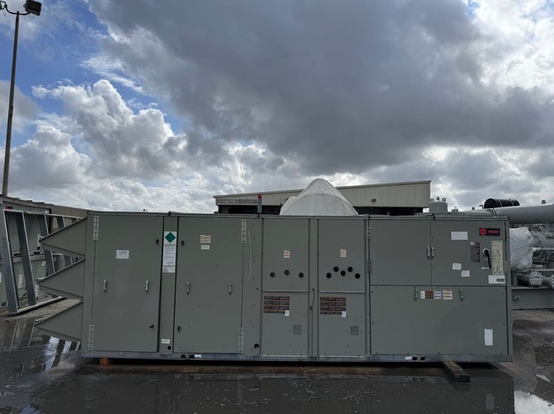 27.5 Ton, Trane #Voyager, RTU package unit DX cooling 230 V. gas heat ...