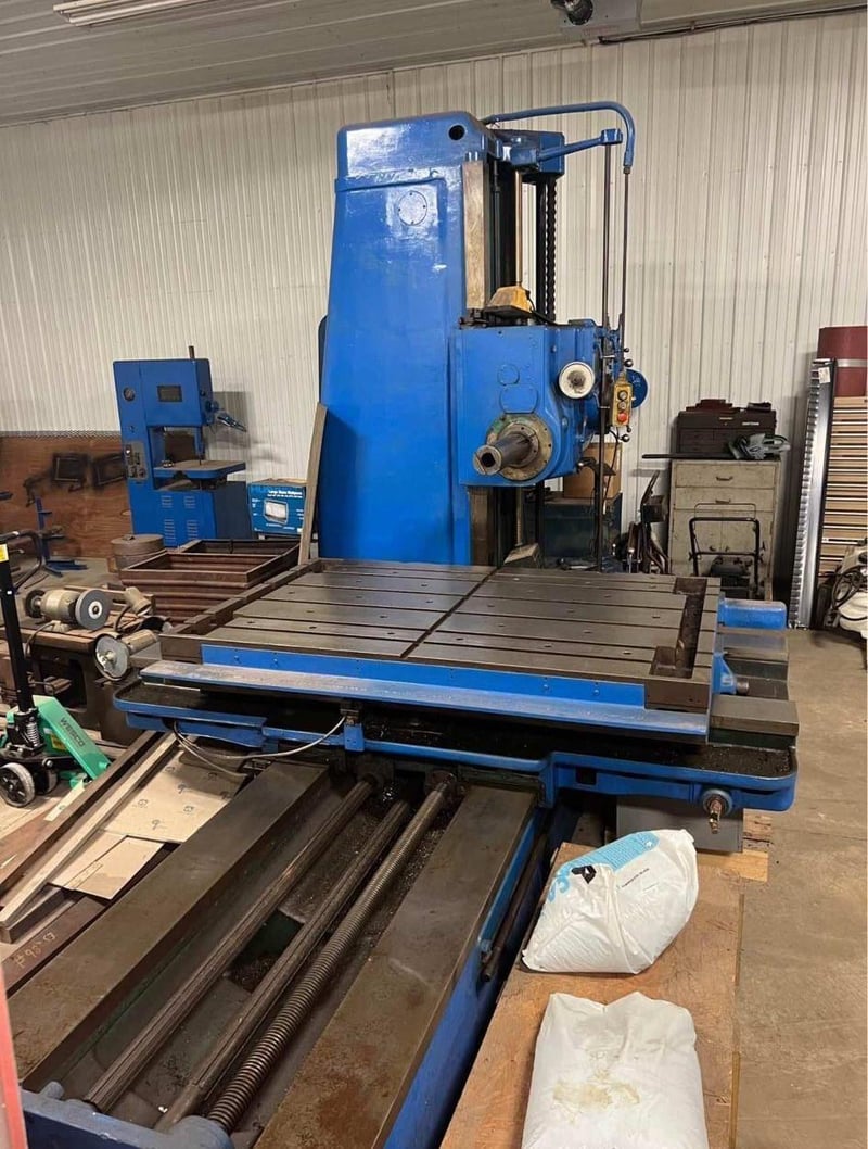 5" Giddings & Lewis #350-T, horizontal boring mill table type, 72" x96 ...