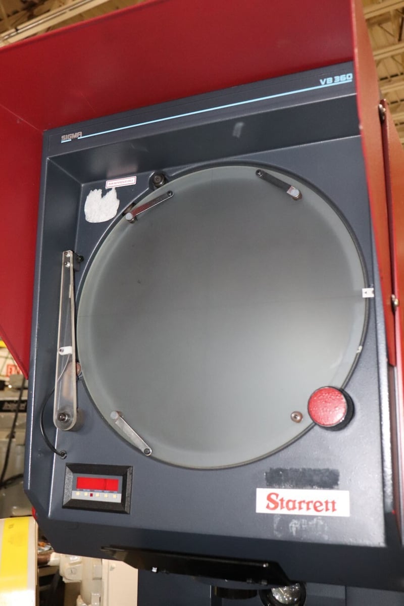 15" Starrett Sigma #VB-360, Optical Comparator, 15.5" x 9" motorized ...