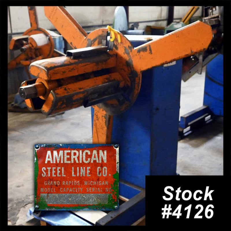 2500 lb. American Steel Line #60, single uncoiler, 18" width, 60 ...