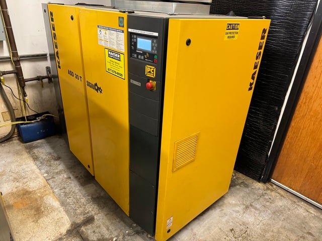 Kaeser #ASD-30T, rotary screw air compressor w/ tank & dryer, 2015 For Sale | Surplus Record