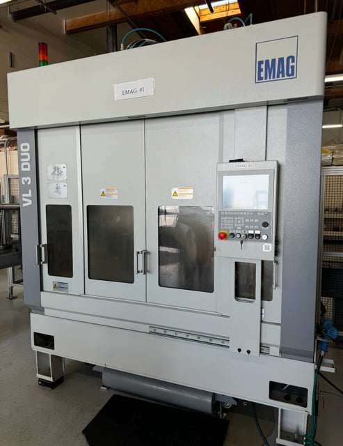 Emag #VL3-Duo, CNC twin spindle vertical turret lathe, 12 turret, 2018 ...