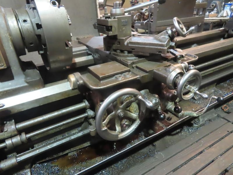 20" x 115" Axelson #20, manual engine lathe, 20" 4-jaw chuck, 2-3/8 ...