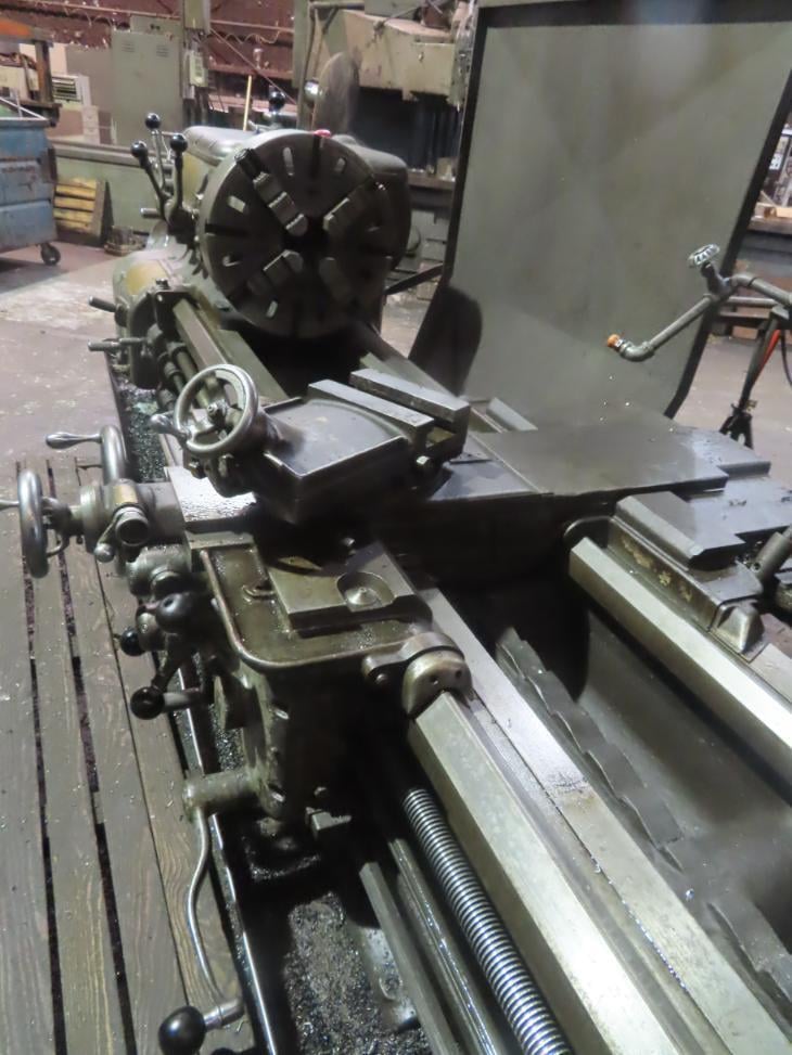 20" x 115" Axelson #20, manual engine lathe, 20" 4-jaw chuck, 2-3/8 ...