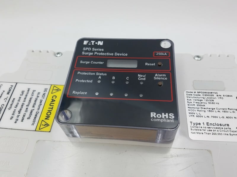 Eaton #SPD250208Y3C, Surge Protection Device SPD Series 250kA 120/208V ...