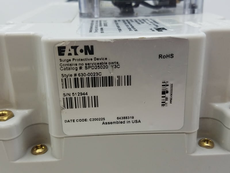 Eaton #SPD250208Y3C, Surge Protection Device SPD Series 250kA 120/208V ...