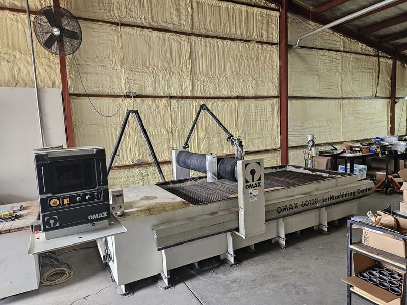 Omax #60120, CNC waterjet cutting system, 5' x 10' table, 30 HP ...