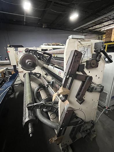 Deacro #DA-653, duplex cantilevered slitter rewinder, 65" web width, 30 ...
