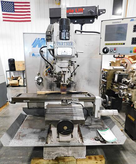Milltronics #MB-18, CNC bed mill, 13" x50" tbl., 3 HP, 60-4500 RPM, #30 ...