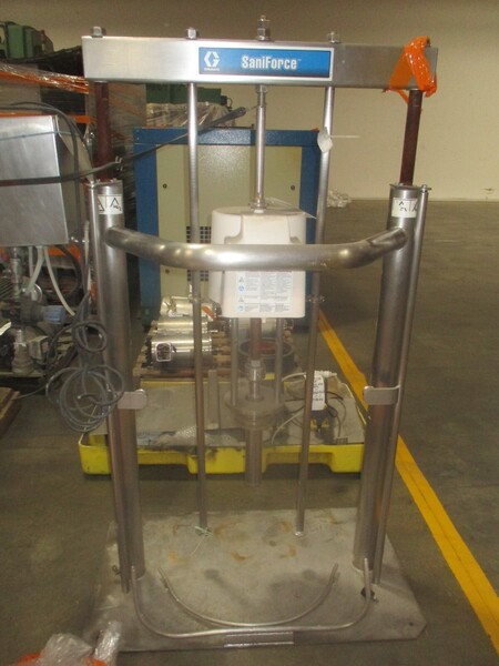 Drum unloader, Graco Saniforce ram unit Stainless Steel drum unloader ...