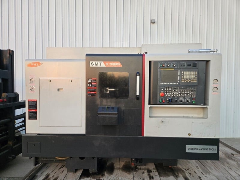 SMEC #SL-2000ASY, CNC lathe, 25.5" swing, 6" chuck, 2" bar, 15.5"dia ...