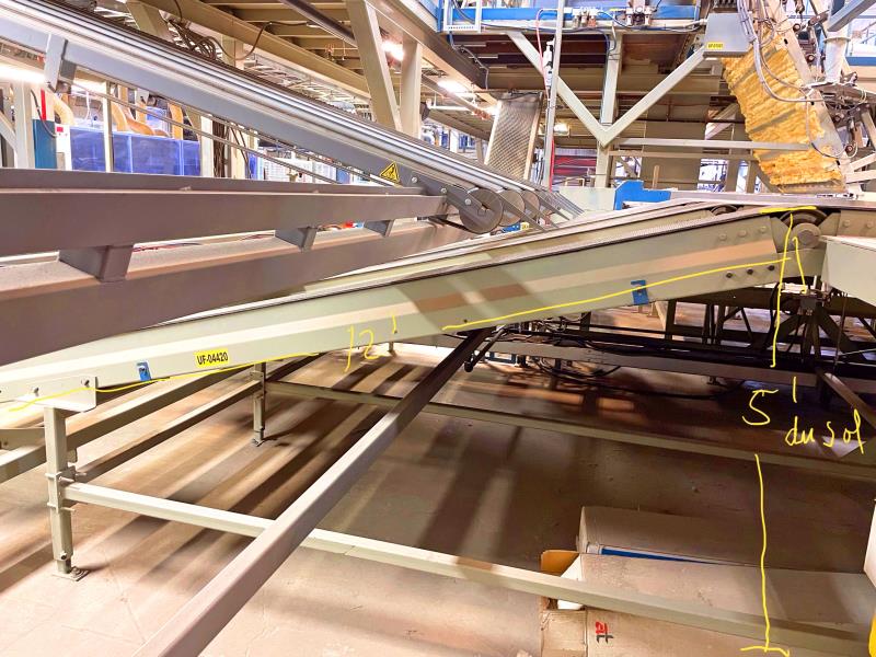 Transfer/De-Stacker Line, Outfeed System from Moulder, 16' L outfeed ...