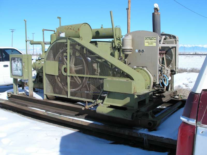 Chicago Pneumatic #3-1/4x9-TB, Reciprocating Compressor, on skid, 85 ...