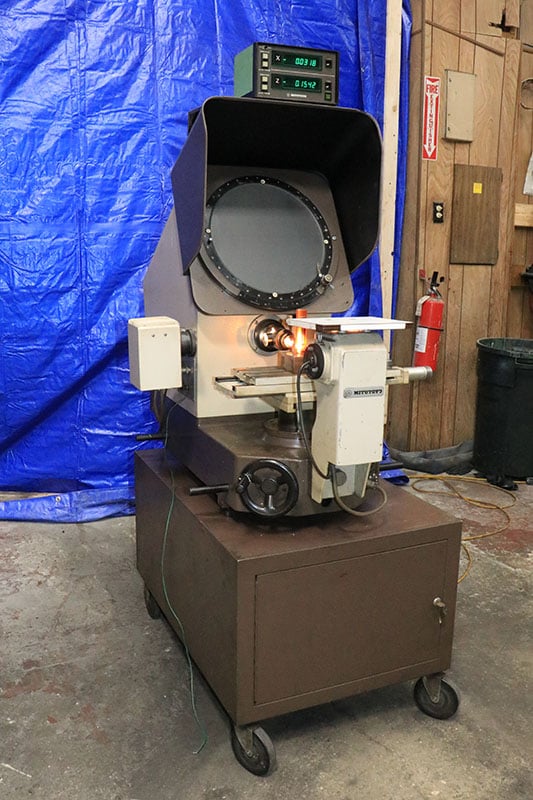 14" Mitutoyo #PH-350, horizontal projection optical comparator, 2-Axis ...