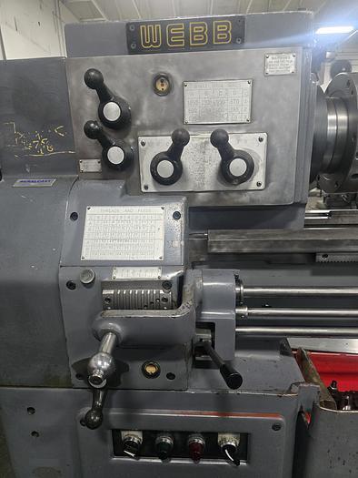 18" x 40" Webb, engine lathe, 10" 3-jaw chuck, 2-1/8" hole, 50-1850 RPM ...