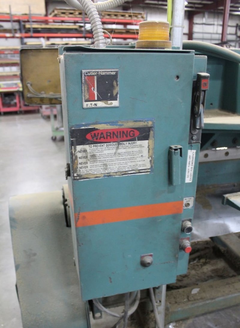 10 gauge x 10' Wysong #1010, power squaring shear, 60 SPM, PC100 ...