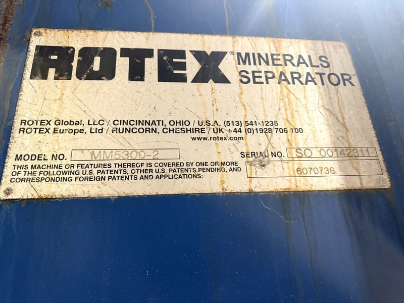 Rotex Minerals Separator #MM5300-2 screener For Sale | Surplus Record