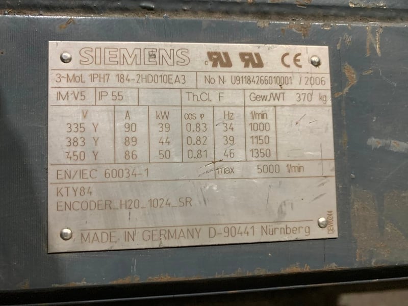 Siemens 1.1 induction motor #1PH7-184-2hD010EA3, never used for Sale ...