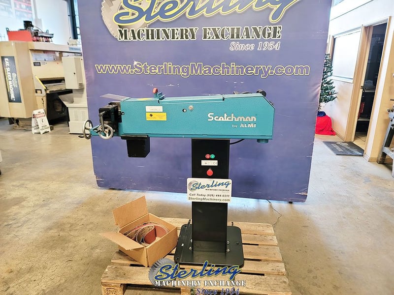 4" Scotchman #AL100-02, notching machine, 6" x 78-3/4" belt, 3420 RPM ...